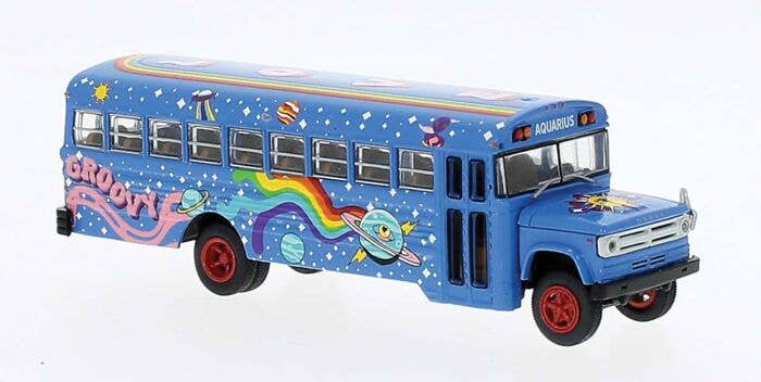 Brekina - 1960s-1970s Dodge S 600 Bus - Assembled - Hippie Bus (blue ...