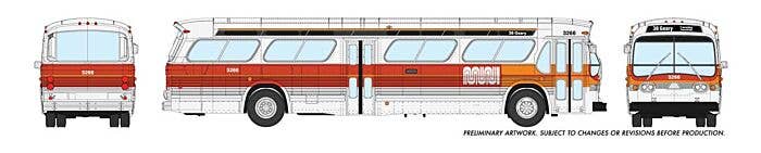 Rapido - 1960s-1986 GM New Look-Fishbowl Bus - Deluxe Lighted ...