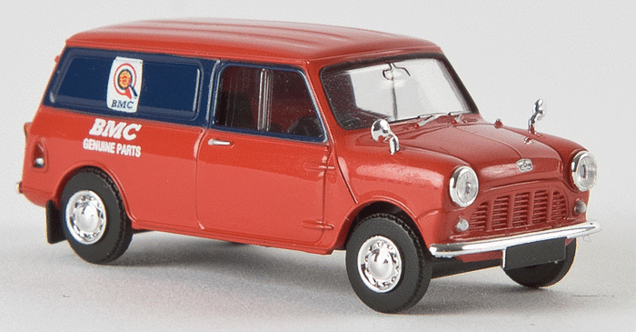 Brekina - 1960s Austin Mini Cargo Van - Assembled - BMC (blue, red ...