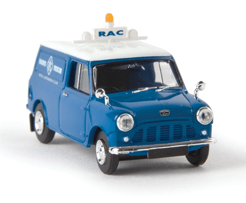 Brekina - 1960s Austin Mini Cargo Van - Assembled - RAC (blue, white ...