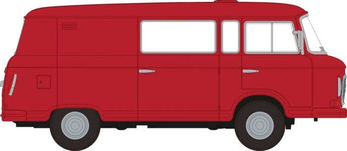 Brekina - 1961-1991 Barkas B 1000 Halbbus Van - Assembled - Red - 175-30228