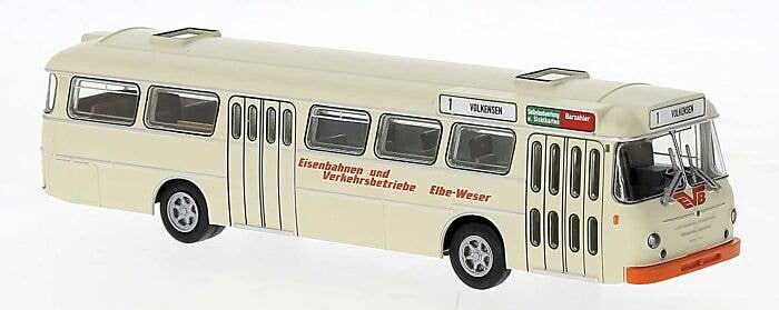 Brekina - 1962 Bussing Senator Bus - Assembled - EVB (ivory, orange ...