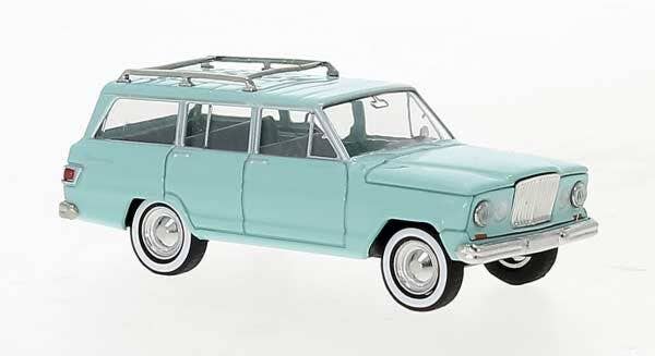 Brekina - 1964 Jeep Wagoneer - Assembled - Light Green - 175-19868