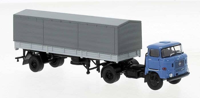 Brekina - 1965 IFA W 50 Tractor with Covered Low-Side Trailer ...