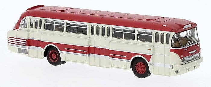 Brekina - 1965 Ikarus 66 3-Door City Bus - Ready to Run - White, Red ...