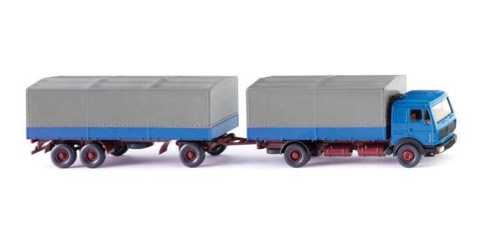 Wiking - 1973-1980 Mercedes-Benz NG Low-Side Truck with Trailer ...