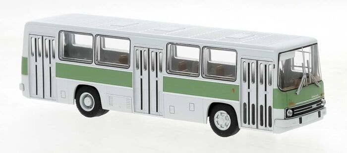 Brekina - 1973 Ikarus 260 Bus - Assembled - White, Green - 175-59805