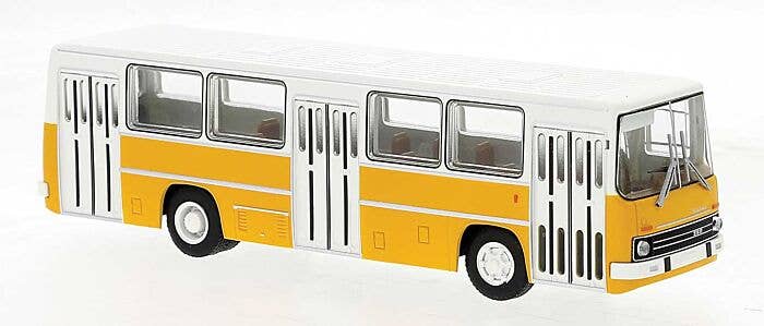 Brekina - 1973 Ikarus 260 Bus - Assembled - White, Yellow - 175-59806