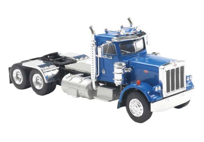 Brekina - 1973 Peterbilt 359 Day-Cab Tractor - Assembled - Blue - 175-85720