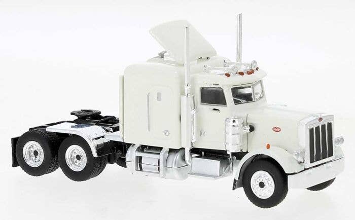 Brekina - 1973 Peterbilt 359 Sleeper-Cab Tractor - Assembled - White - 175-85715