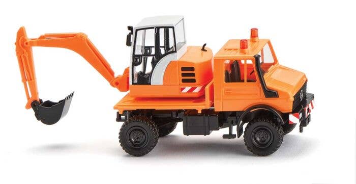 Wiking - 1975-1993 Unimog U 1850 With Loading Crane - Municipal (orange ...
