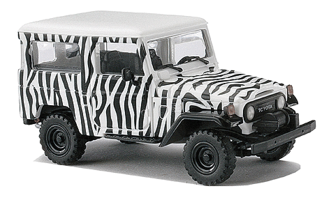 Busch - 1975 Toyota Land Cruiser FJ40 Hardtop - Zebra - 189-43005