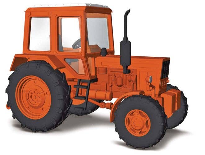 Busch - 1983 Belarus MTS 82 Farm Tractor - Assembled - Orange - 189-51301