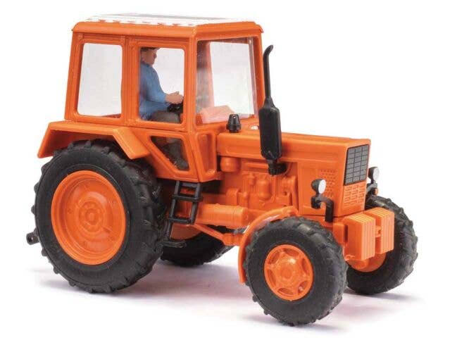 Busch - 1990 Belarus MTS-82 Tractor with Driver - Assembled - Orange - 189-51314