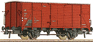 Roco - 2-Axle Boxcar Era IV - DB (brown,chalk markings) - 625-47270