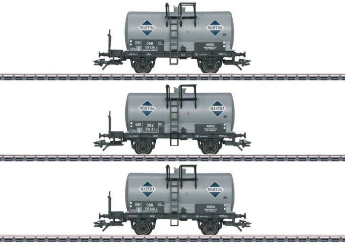 Marklin - 2-Axle Tank Car 3-Pack - 3-Rail - Ready to Run - Martha ...