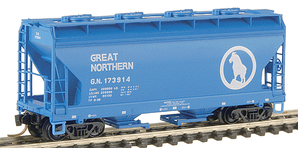 MicroTrain - 2-Bay ACF Center Flow Covered Hopper - Assembled w/Barber ...