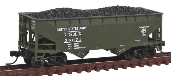 Atlas - 2-Bay Offset-Side Hopper w/Flat Ends & Load - Ready to Run ...