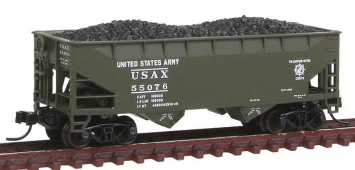 Atlas - 2-Bay Offset-Side Hopper w/Flat Ends & Load - Ready to Run ...
