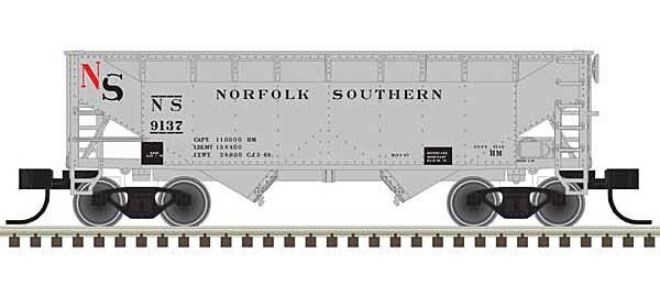 Atlas - 2-Bay Offset-Side Hopper with Flat Ends & Load - Ready to Run ...