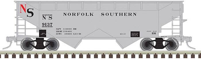 Atlas Trnm - 2-Bay Offset-Side Hopper with Flat Ends - Ready to Run ...