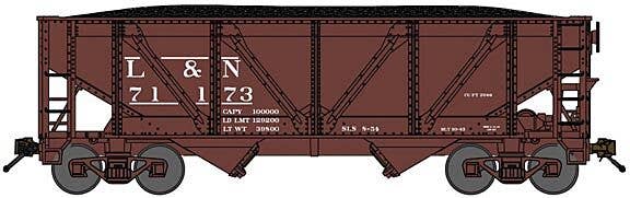 Bluford - 2-Bay Rebuilt War-Emergency Hopper with Load - Ready to Run ...