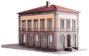 Model Pwr - 2-Story Police Station - Kit - 5-3/4 x 11-1/4" 14.6 x 28 ...