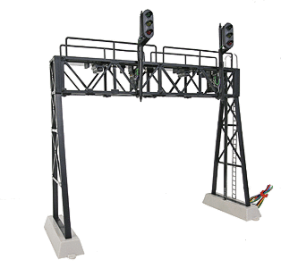 Z-Stuff - 2-Track Signal Bridge w/2 3-Color Signal Heads - 799-1090502