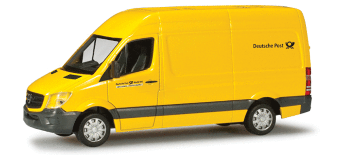 Herpa - 2013 Mercedes-Benz Sprinter Cargo Van - Assembled - German Post ...