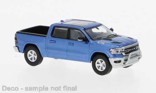 Brekina - 2018 Dodge Ram 1500 Pickup - Assembled - Metallic Blue - 175 ...