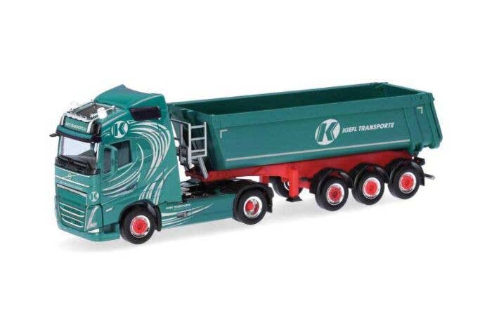 Herpa - 2020 Volvo FH Tractor with Dump Trailer - Assembled - Kiefl ...