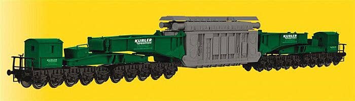 Kibri - 20 Axle Schnabel Car w/Transformer Load - Kit - Kubler (green ...