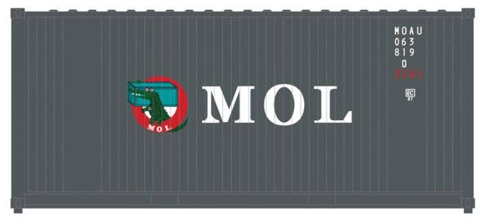 Atlas O - 20' Corrugated Container 2-Pack - Assembled - MOL (gray ...