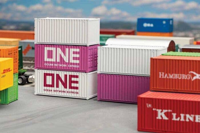 Faller - 20' Corrugated Container 5-Pack - Assembled - ONE Ocean ...