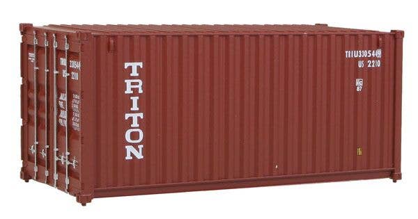 Walthers - 20' Corrugated Container - Assembled - Triton (brown, white ...