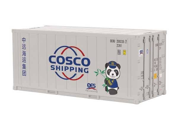 Atlas O - 20' Refrigerated Container - Assembled - COSCO (white, blue ...