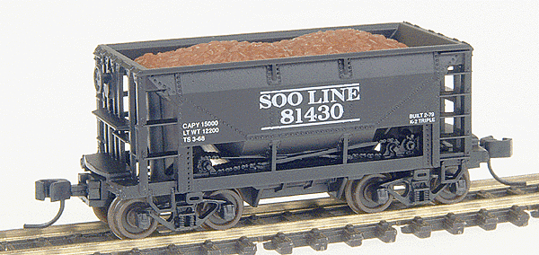 Atlas - 25' 70-Ton Ore Car - Ready-to-Run - Soo Line #81430 (black ...