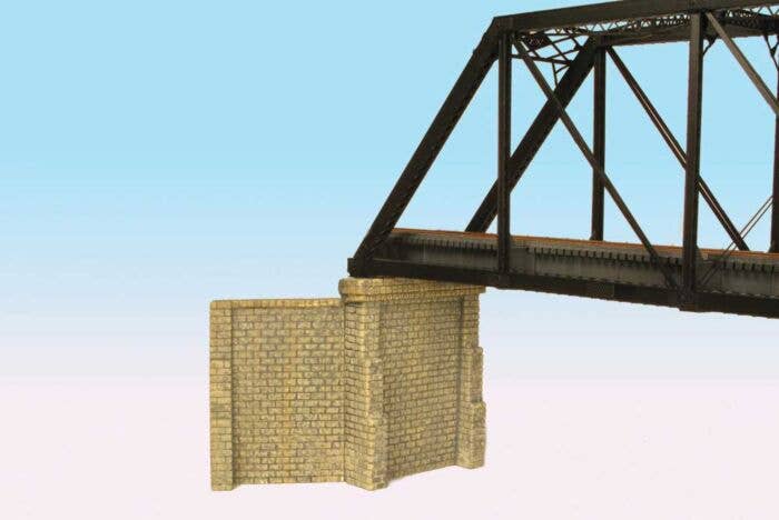 Monroe - 2 Cut-Stone Bridge Abutments with 4 Wing Walls - Fits Central ...