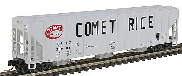 MicroTrain - 3-Bay Evans Covered Hopper - Comet Rice #20983 (gray, red ...