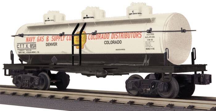 MTH - 3-Dome Tank Car - 3-Rail - Ready to Run - RailKing(R) - Shell ...
