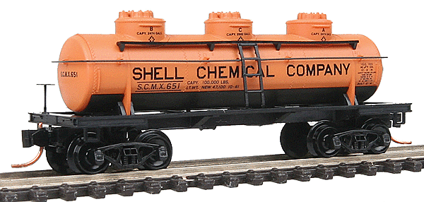 MicroTrain - 3-Dome Tank Car - Ready to Run - Shell Chemical Company ...