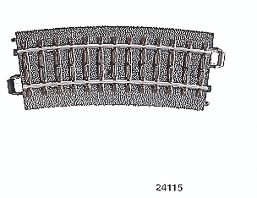 Marklin - 3-Rail C Track - R1 Curve 14-3/16" 36cm Radius, 15-Degree ...