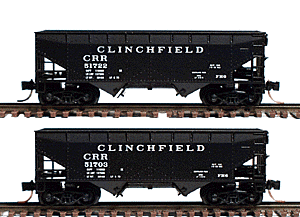MicroTrain - 33' Twin Bay Offset Side Hopper 2-Pack - Clinchfield ...