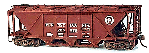 Funaro - 34' H30A Covered Hopper - Pennsylvania Railroad (white) - 279 ...