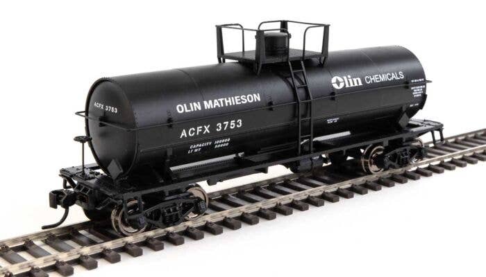 Walthers - 36' Chemical Tank Car - Ready to Run - Olin Chemical ACFX ...