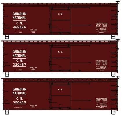 Accurail - 36' Double-Sheathed Boxcar 3-Pack - Kit - Canadian National ...