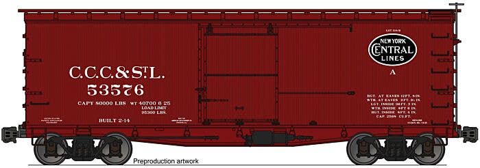 Accurail - 36' Double-Sheathed Wood Boxcar, Steel Roof, Ends ...