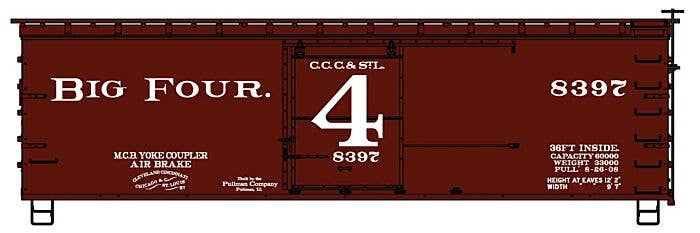 Accurail - 36' Double-Sheathed Wood Boxcar, Steel Roof, Wood Ends ...