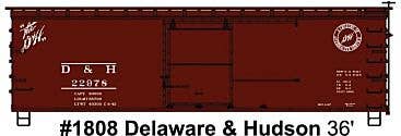 Accurail - 36' Double-Sheathed Wood Boxcar Steel Roof, Wood Ends ...