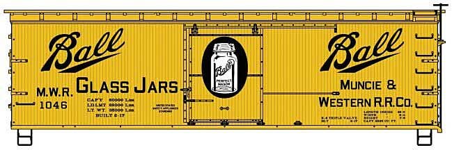 Accurail - 36' Double-Sheathed Wood Boxcar w/Steel Roof, Ends ...